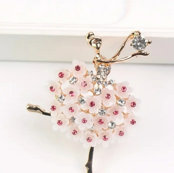 Jewelry | Rose Golden Ballet Dancer Brooch | Poshmark